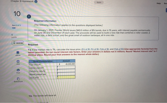 Solved Chapter 9 Homework Seved Help Sav 10 Part 1 of 3 | Chegg.com Solved Chapter 9 Homework Seved Help Sav 10 Part 1 of 3 | Chegg.com