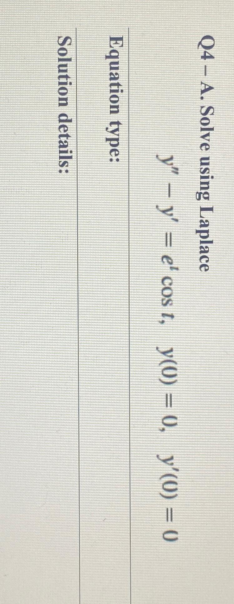 Solved Q4 - ﻿A. ﻿Solve using | Chegg.com