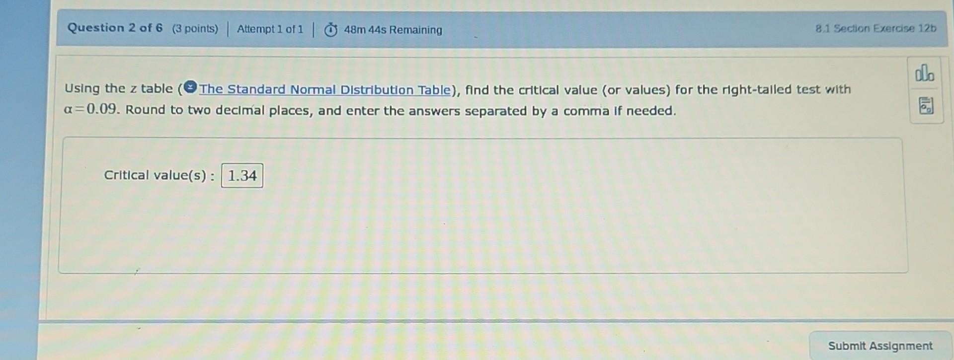Solved Using the z table ( The Standard Normal Distribution | Chegg.com