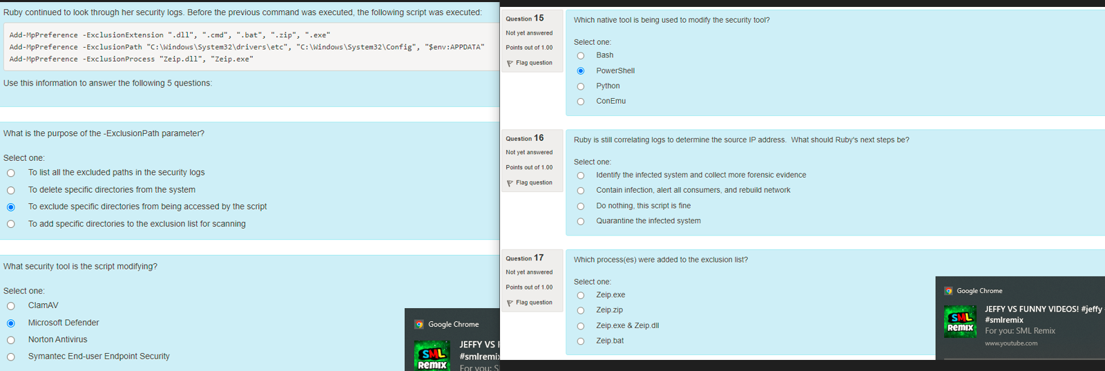 Solved Ruby continued to look through her security logs. | Chegg.com