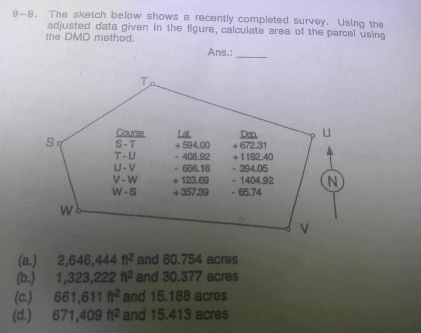Solved 9-8. ﻿The sketch below shows a recently completed | Chegg.com