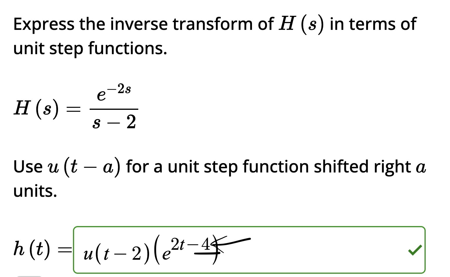 Solved Express the inverse transform of H(s) ﻿in terms of | Chegg.com
