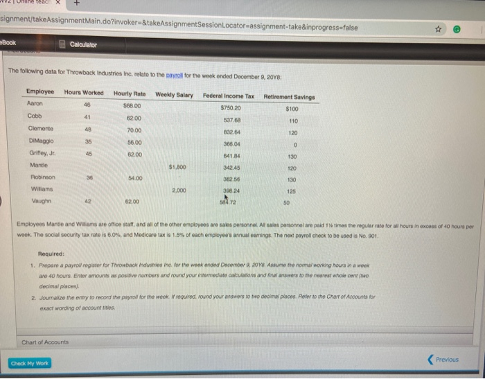Solved V erean x + signment/takeAssignment | Chegg.com