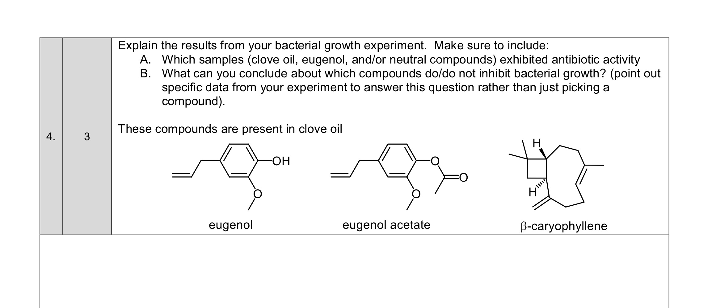 Solved \table[[4.,3,\table[[Explain the results from your | Chegg.com Solved \table[[4.,3,\table[[Explain the results from your | Chegg.com