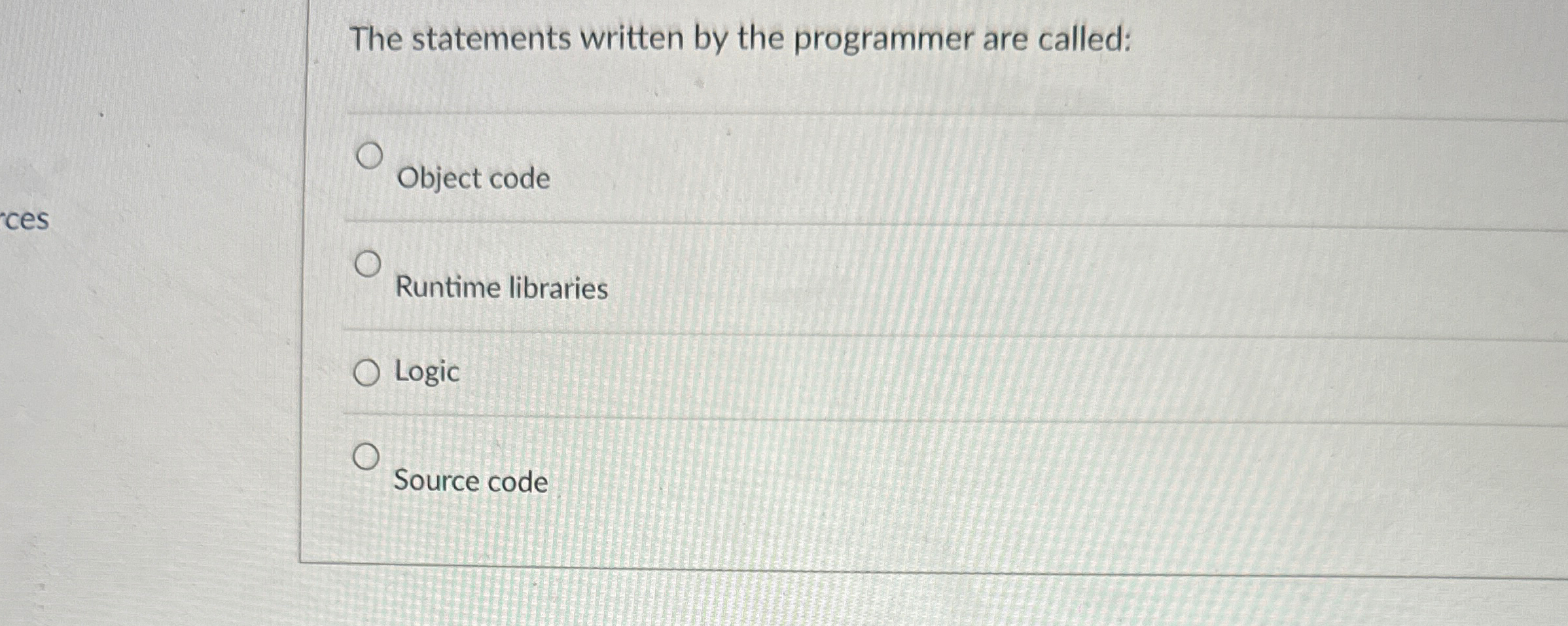 Solved The statements written by the programmer are | Chegg.com
