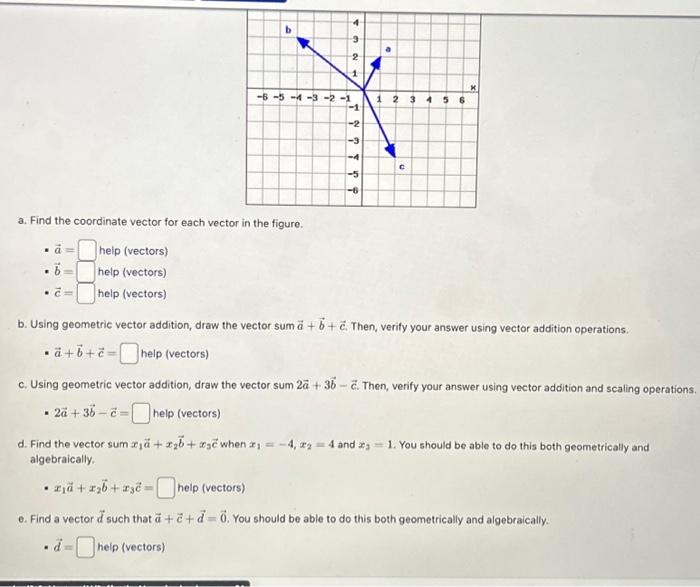 Solved a. Find the coordinate vector for each vector in the | Chegg.com
