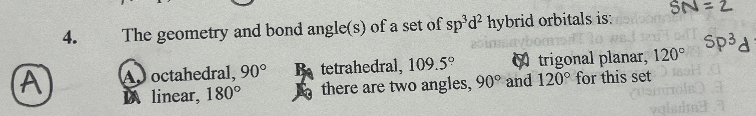 High Quality SOLUTION The geometry and bond angle(s) ﻿of a set of sp3d2 ...