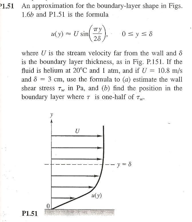 Solved An approximation for the boundary-layer shape in | Chegg.com