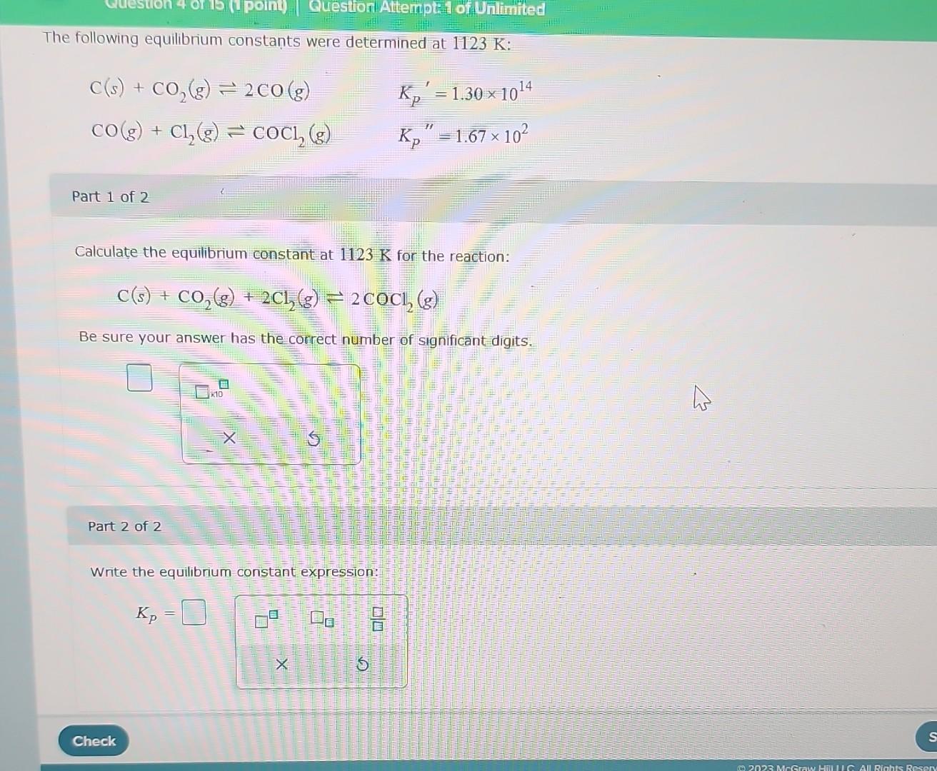 Solved The following equilibrium constants were determined | Chegg.com