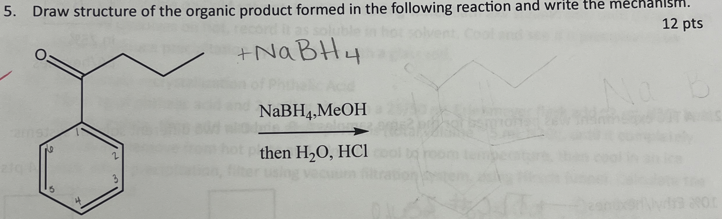 Solved Draw Structure Of The Organic Product Formed In The