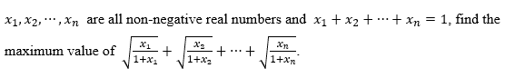 x1,x2,⋯,xn ﻿are all non-negative real numbers and | Chegg.com