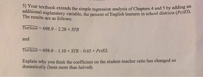 Solved additional explanatory variable, the percent of The | Chegg.com