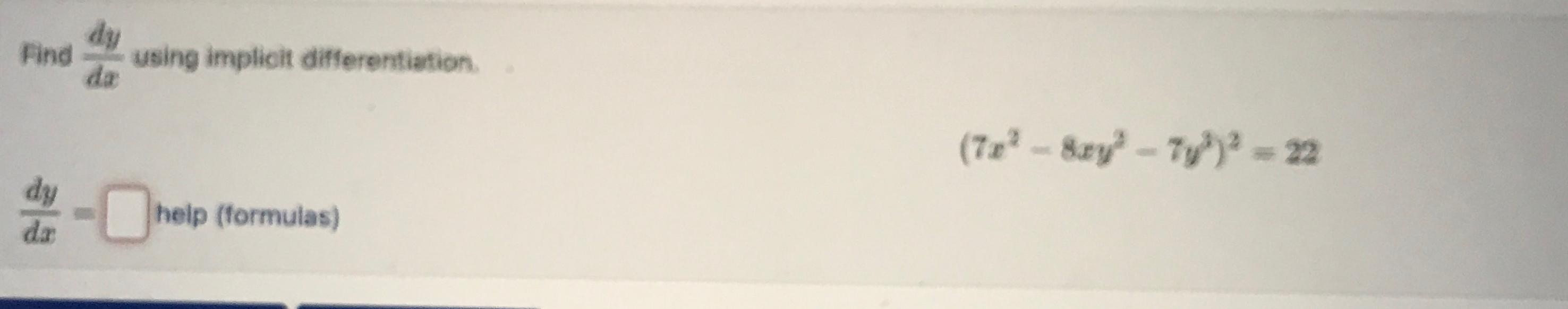 Solved Find dydx ﻿using implicit | Chegg.com