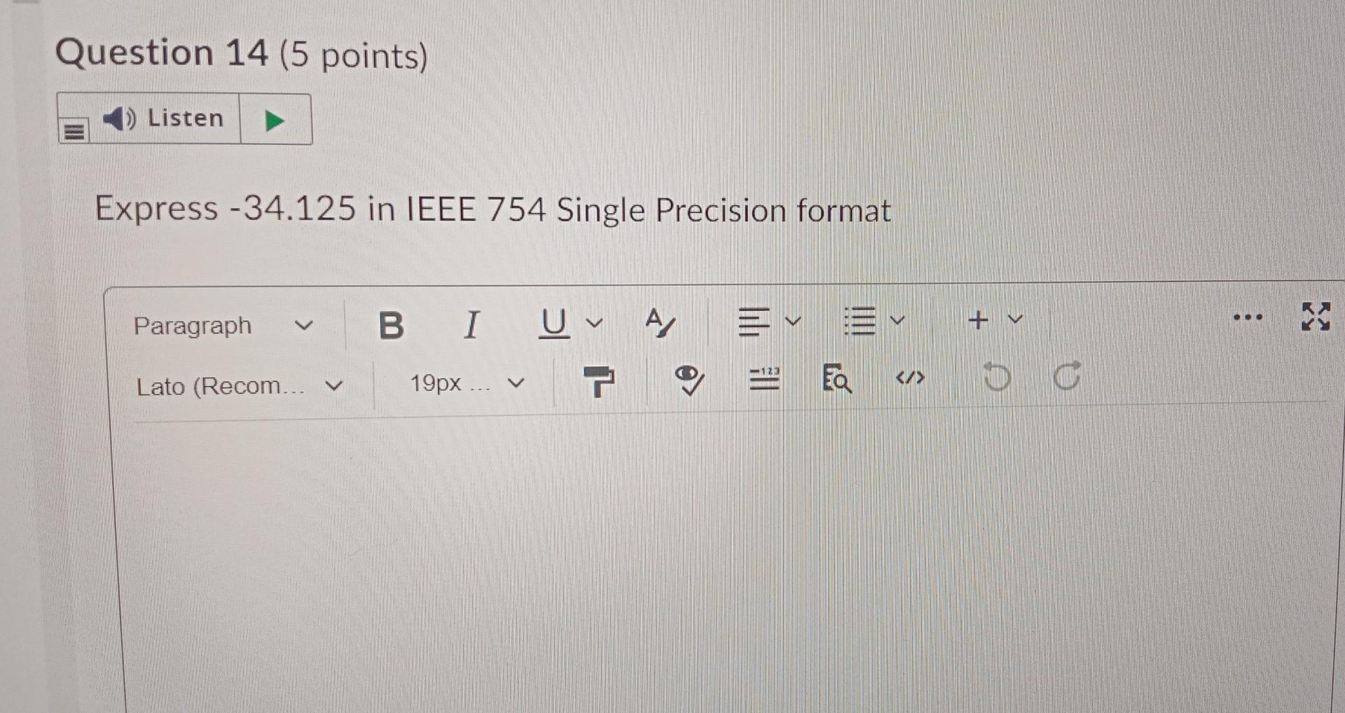 Solved Express 34 125 In IEEE 754 Single Precision Chegg solved-express-34-125-in-ieee-754-single-precision-chegg