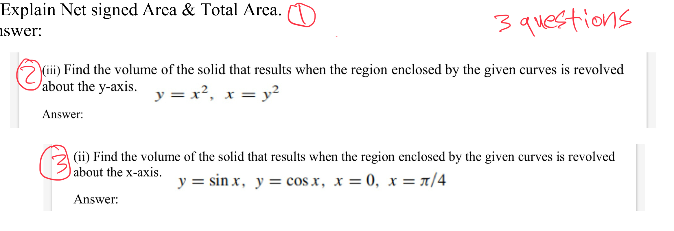 Solved Explain Net signed Area & Total Area. iswer:3 | Chegg.com Solved Explain Net signed Area & Total Area. iswer:3 | Chegg.com