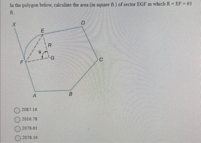 Solved In the polygon below, calculate the area (in square | Chegg.com