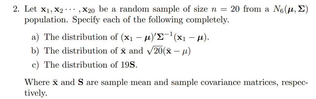 Solved Let x1,x2cdots,x20 ﻿be a random sample of size n=20 | Chegg.com