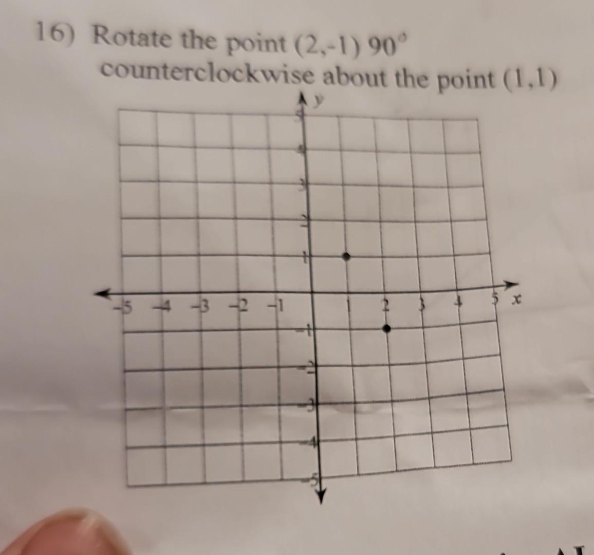 Solved 16 Rotate The Point 2 1 90 Counterclockwise About Chegg solved-16-rotate-the-point-2-1-90-counterclockwise-about-chegg