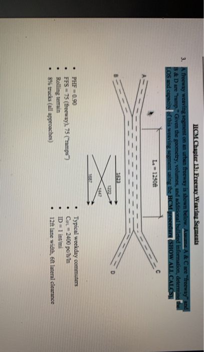 Solved HCM Chapter 13: Freeway Weaving Segments 3. A freeway | Chegg.com