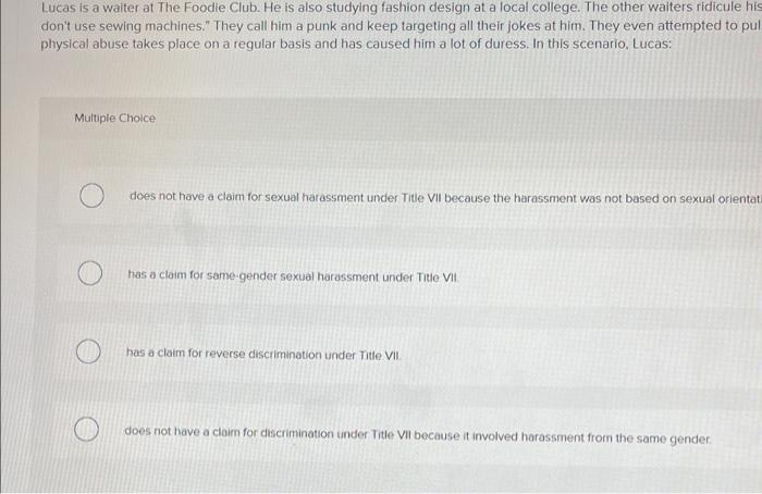 Solved Lucas is a waiter at The Foodie Club. He is also | Chegg.com