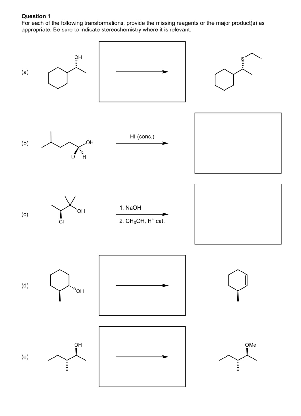 Solved Question 1For each of the following transformations, | Chegg.com