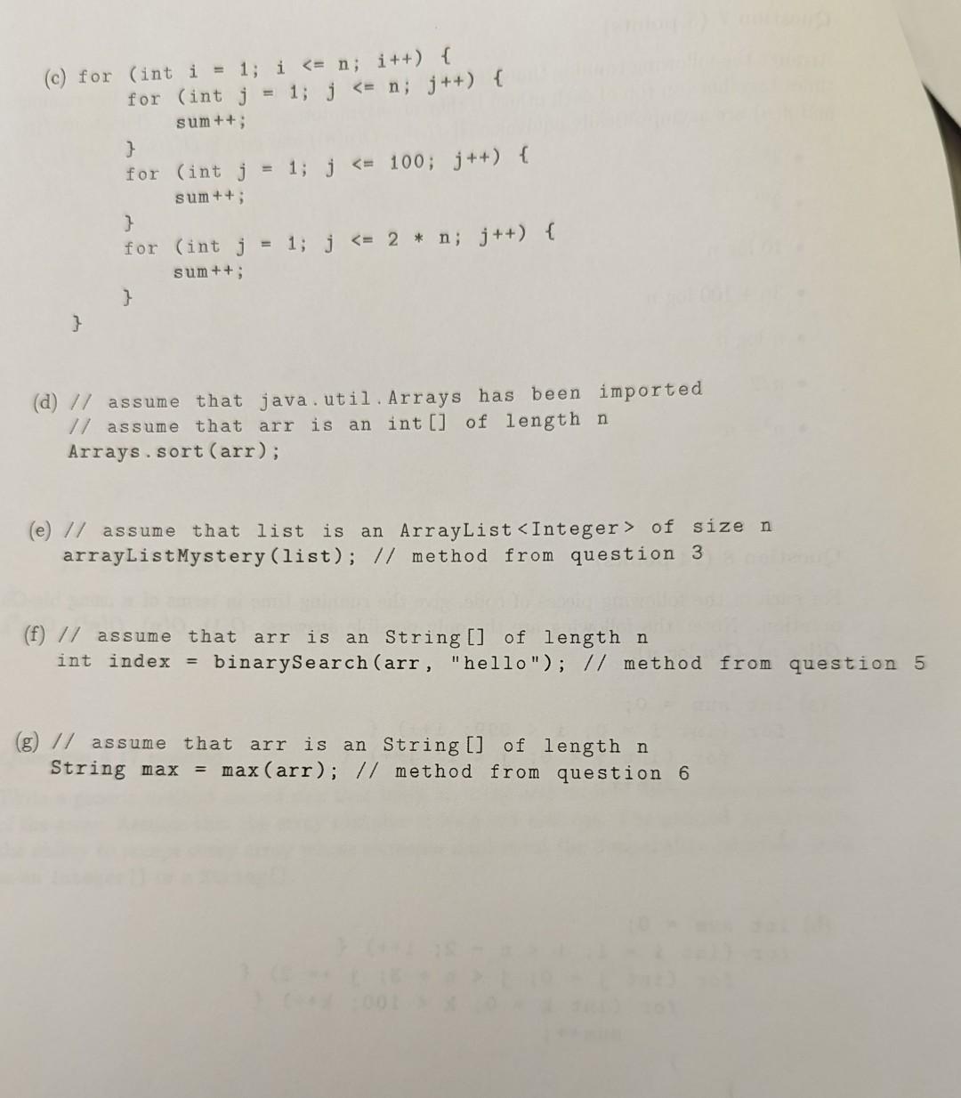 Solved Question 8 (14 points) For each of the following | Chegg.com