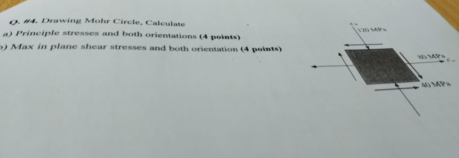 Solved Q. ﻿HA. ﻿Drawing Mohr Circle, Calculatea) ﻿Principle | Chegg.com