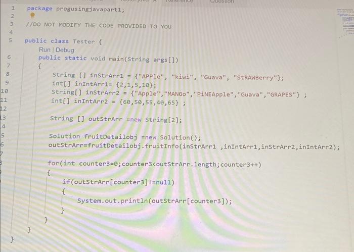 Solved Write a Java method to calculate the totalFruitPrice | Chegg.com