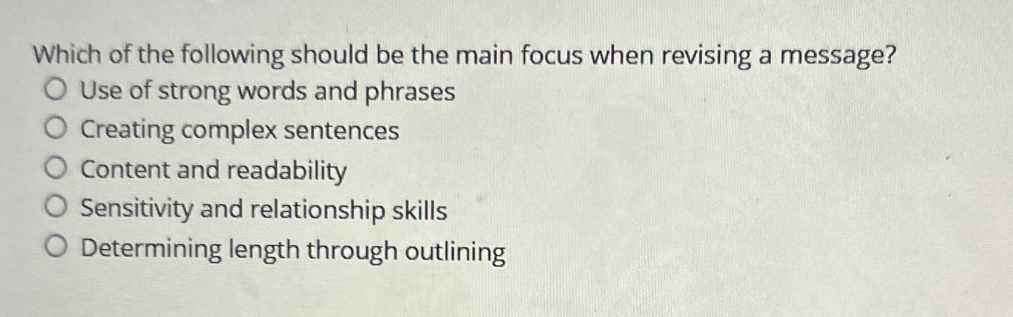 Solved Which of the following should be the main focus when | Chegg.com
