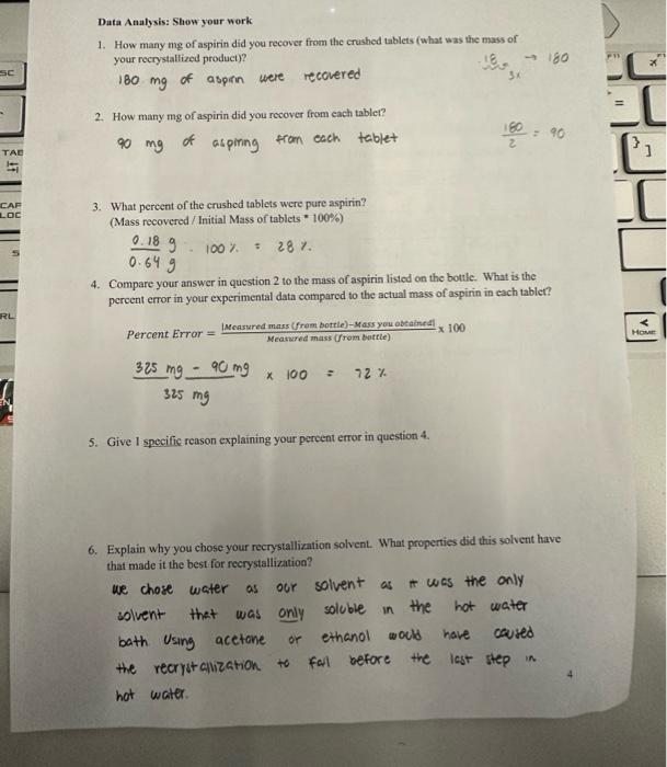 Solved Question 5: Give one specific reason explaining your | Chegg.com