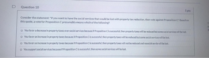 Solved D Question 10 5 pts Consider the statement: "If you | Chegg.com