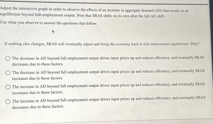 Solved Adjust the interactive graph in order to observe the | Chegg.com