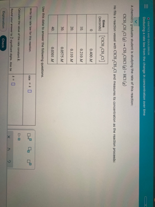 Solved O KINETICS AND EQUILIBRIUM Deducing a rate law from | Chegg.com