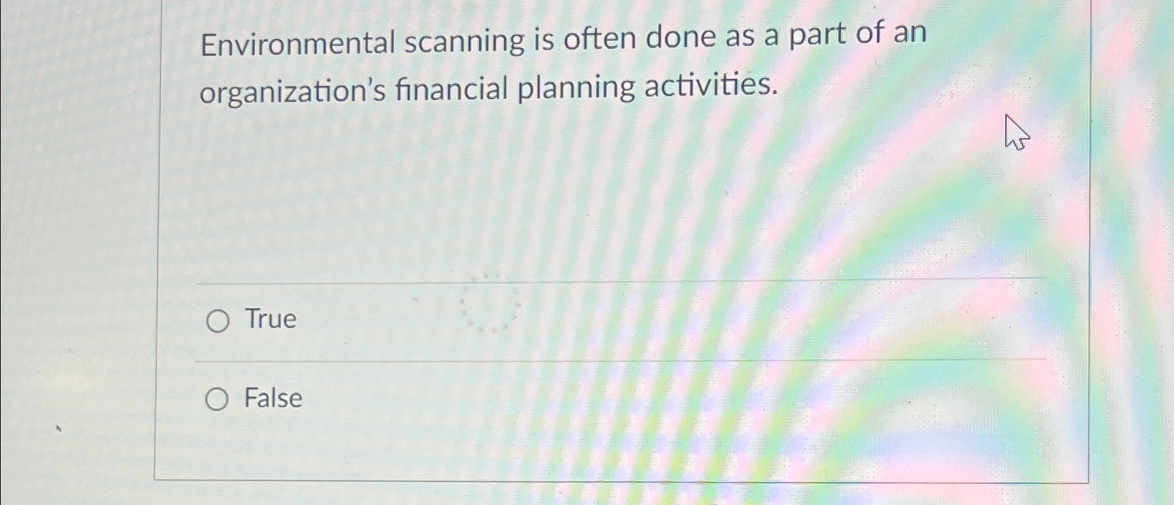 Solved Environmental scanning is often done as a part of an | Chegg.com