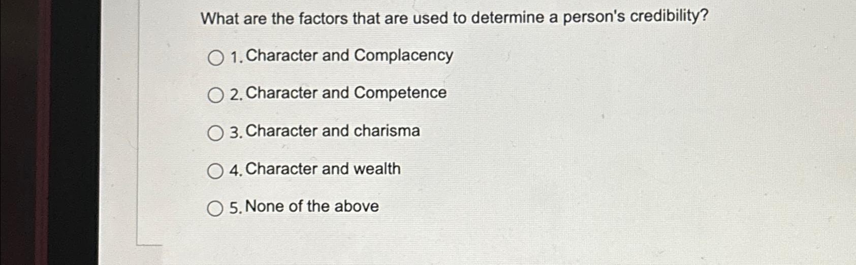Solved What are the factors that are used to determine a | Chegg.com