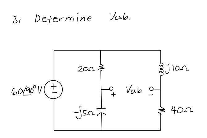 Solved 3 Determine Vab Chegg