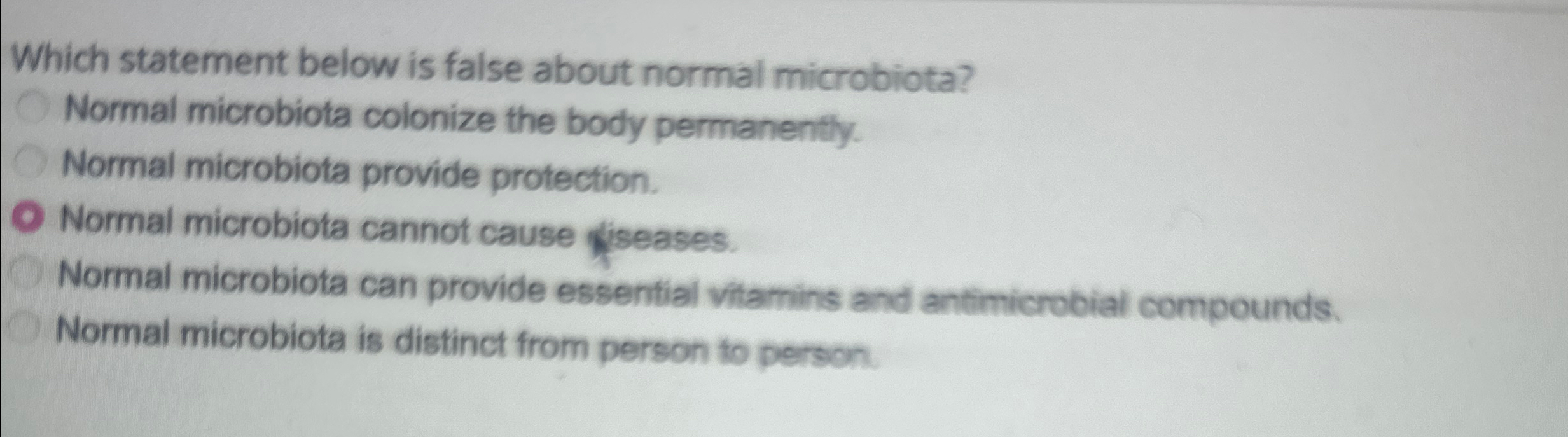 Solved Which statement below is false about normal | Chegg.com