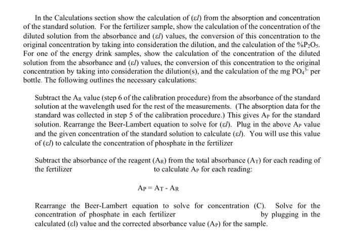 Solved Standard Phosphate Solution Wavelength: | Chegg.com