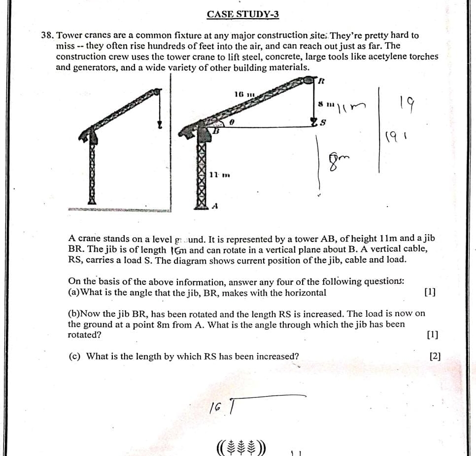 Solved CASE STUDY-338. ﻿Tower cranes are a common fixture at | Chegg.com
