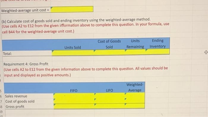 Solved A company provides the following inventory records. | Chegg.com