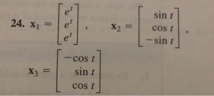 Solved In Problems 2124 The Given Vector Functions Are 
