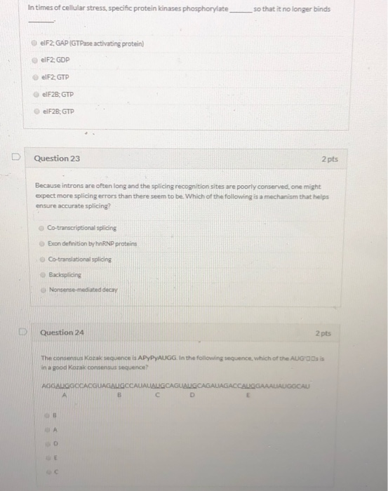 Solved In times of cellular stress, specific protein kinases | Chegg.com