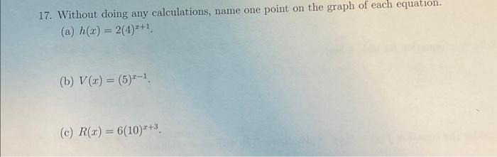 Solved 17. Without doing any calculations, name one point on | Chegg.com
