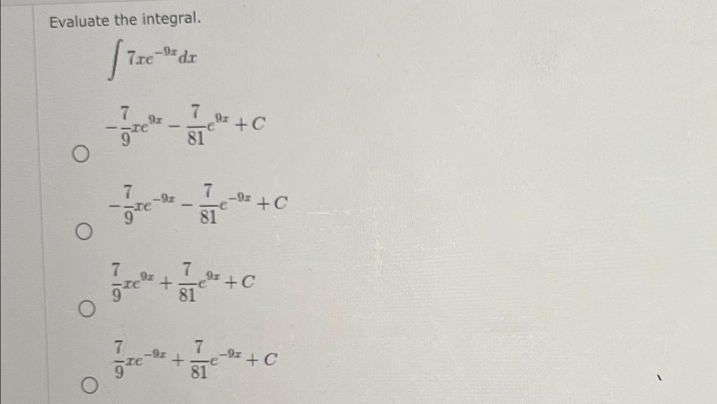 Solved Evaluate the | Chegg.com