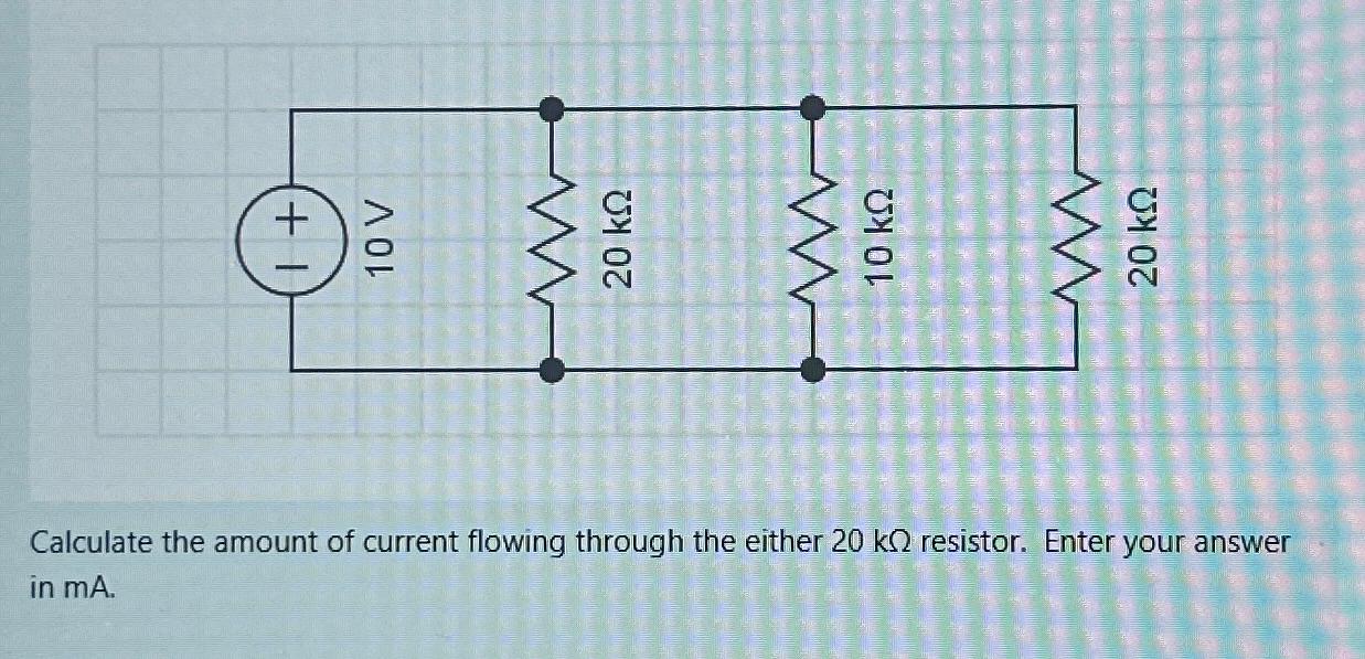 Solved Calculate the amount of current flowing through the | Chegg.com