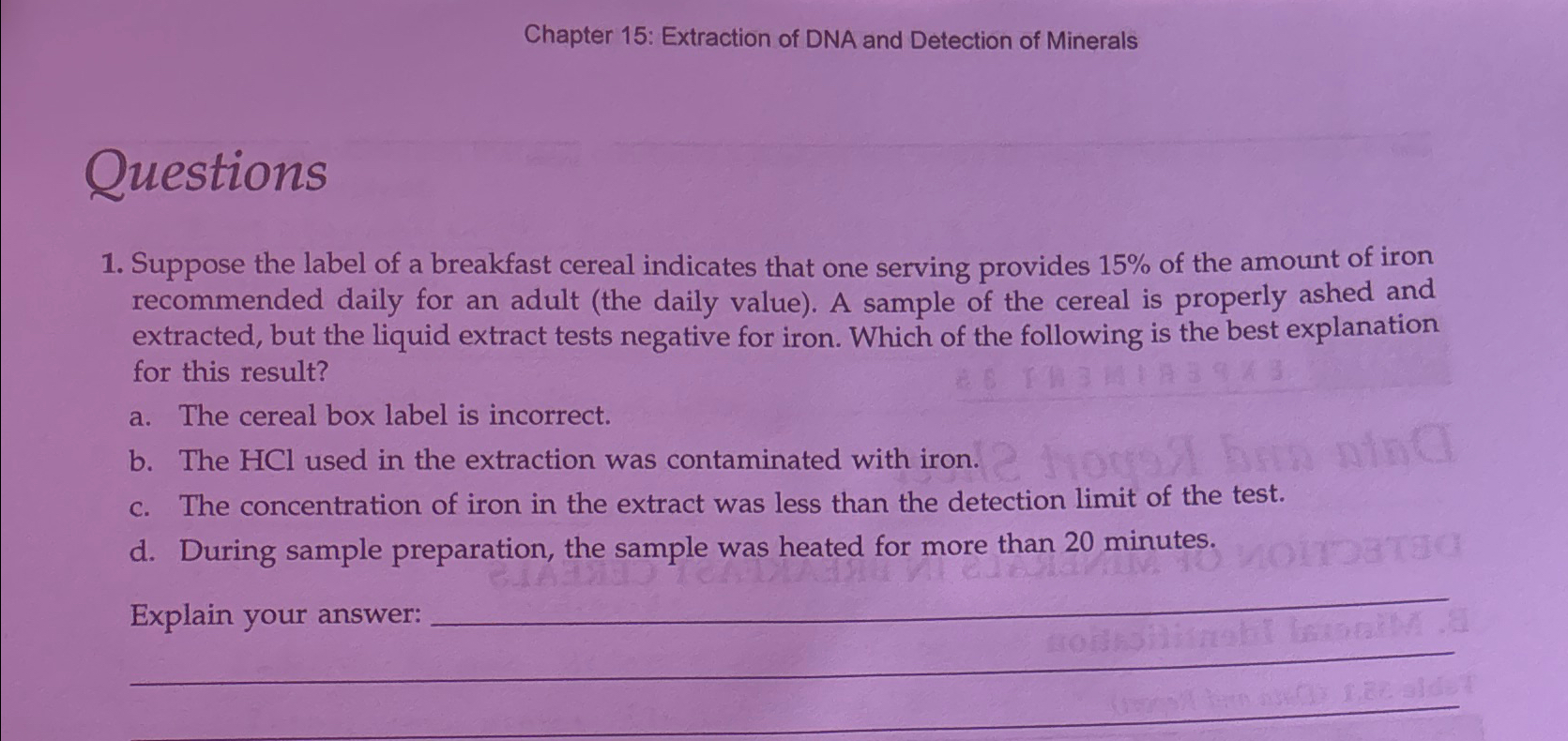 1501 Questions With Answers In Dna Extraction – HUWCW