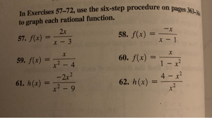 Solved In Exercises 57-72, use the six-step procedure on | Chegg.com