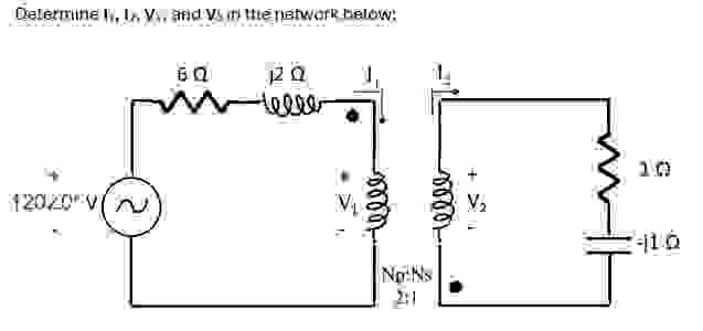 Solved Determine I1, ﻿I2, ﻿V1, ﻿and V2 ﻿in the network | Chegg.com