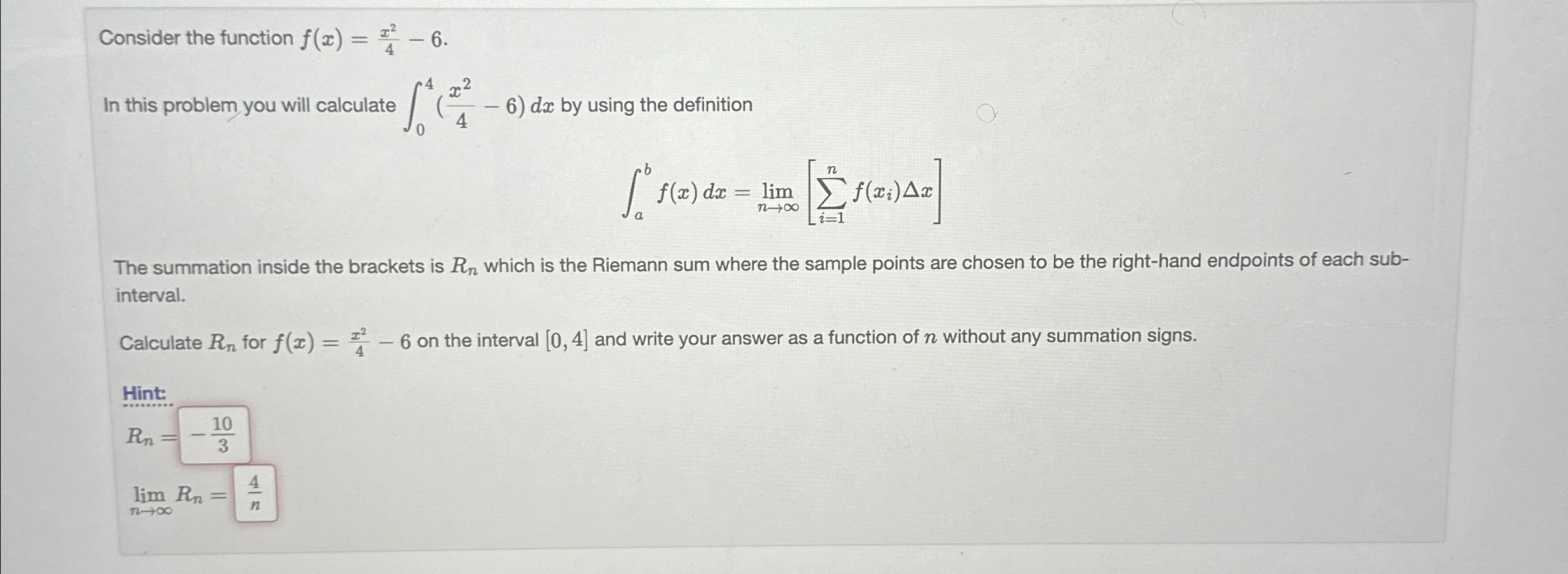 Solved Consider the function f(x)=x24-6.In this problem you | Chegg.com