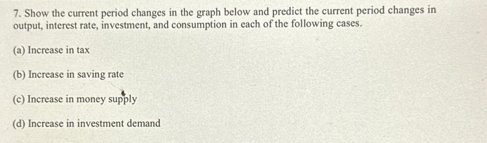 Solved Show the current period changes in the graph below | Chegg.com